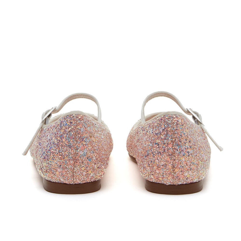 Girls Pink Sparkly Shoes Girls Pink Glitter Strap Trainers (Younger